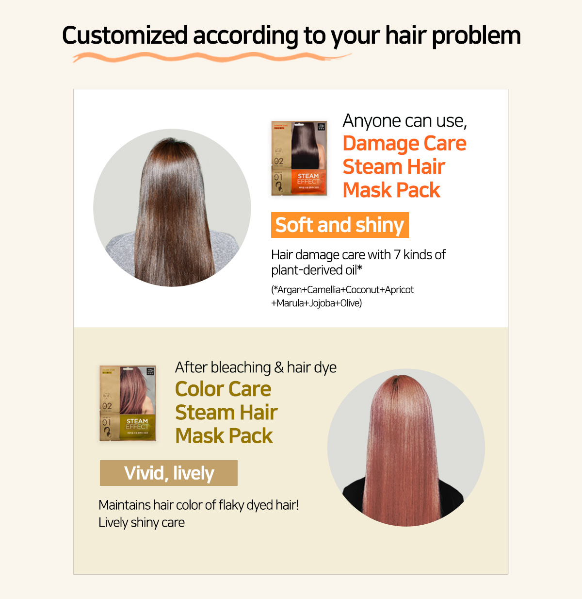 mise en scène Color Care Steam Hair Mask Pack - safely treat colored ...