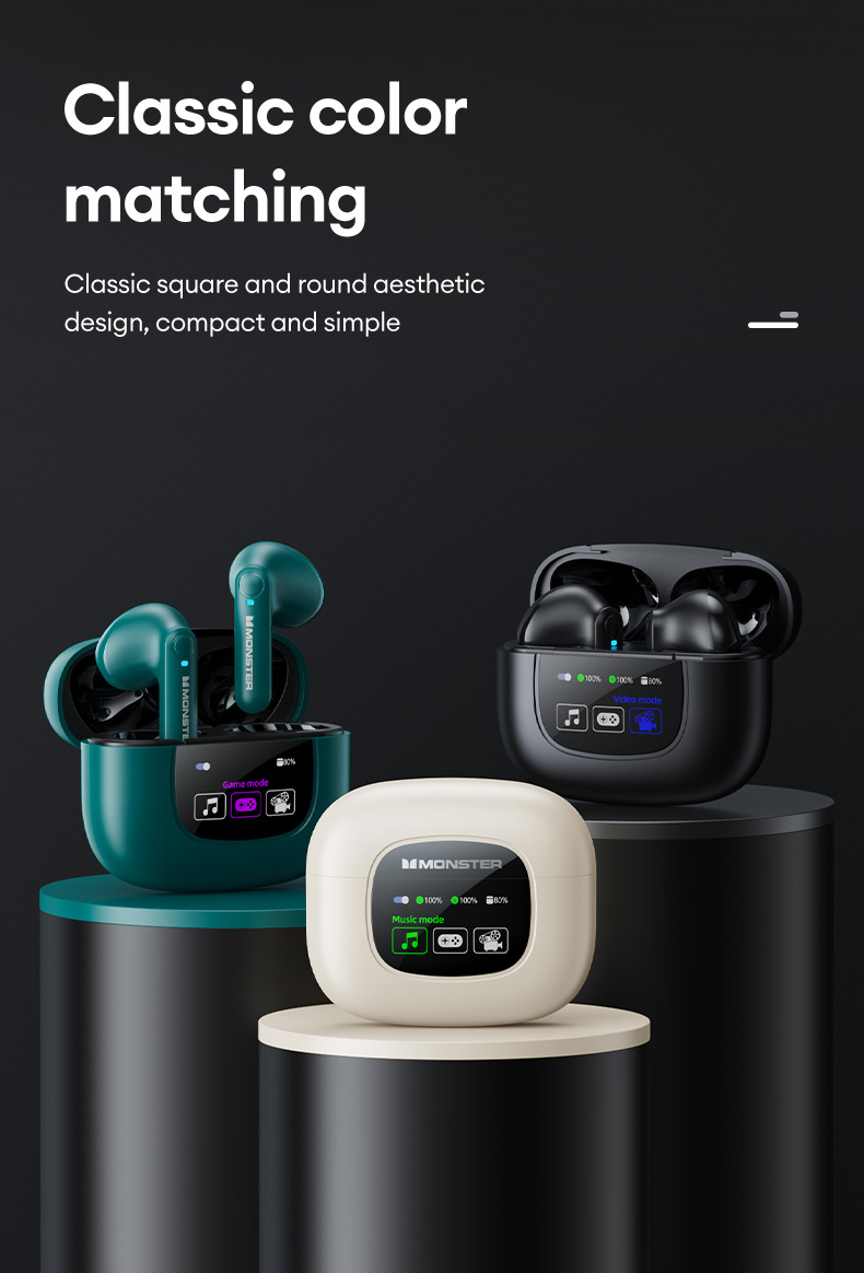 Monster XKT20 Bluetooth Earphones Wireless Earbuds TWS Earphone Digital ...