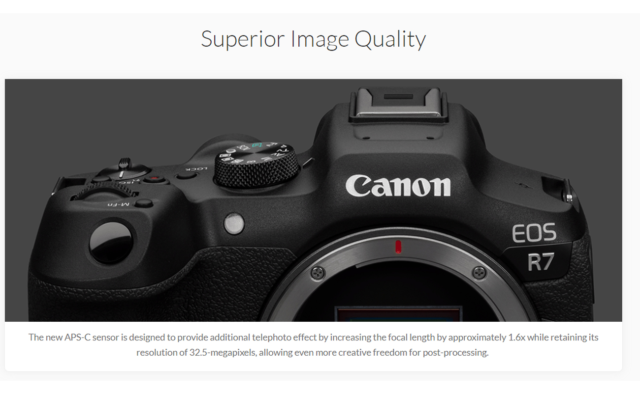 Canon EOS R7 Mirrorless Digital Camera Body 32.5MP APS-C CMOS Sensor ...