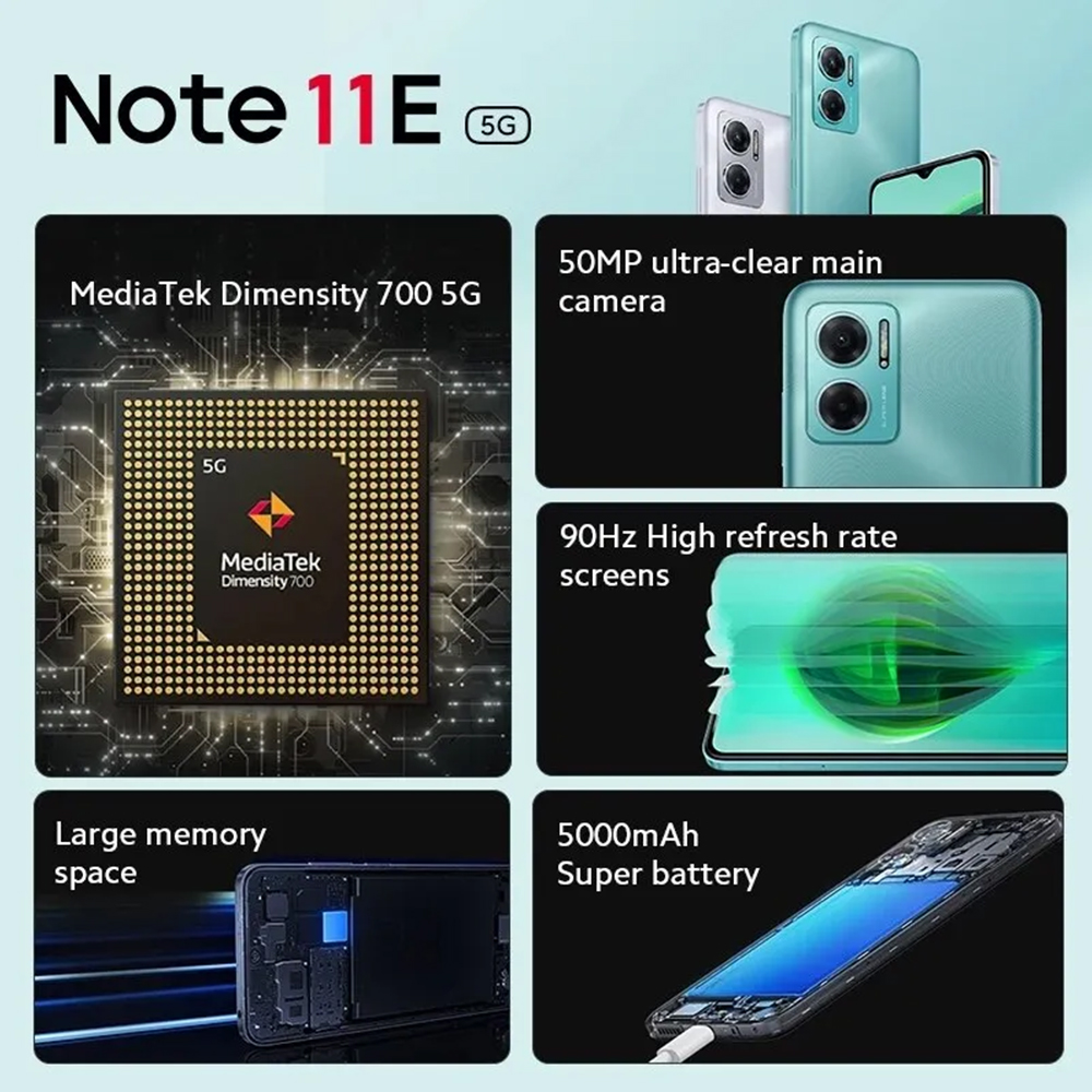 Xiaomi Redmi Note 11E 5G Smartphone | 4GB+128GB | MediaTek Dimensity ...