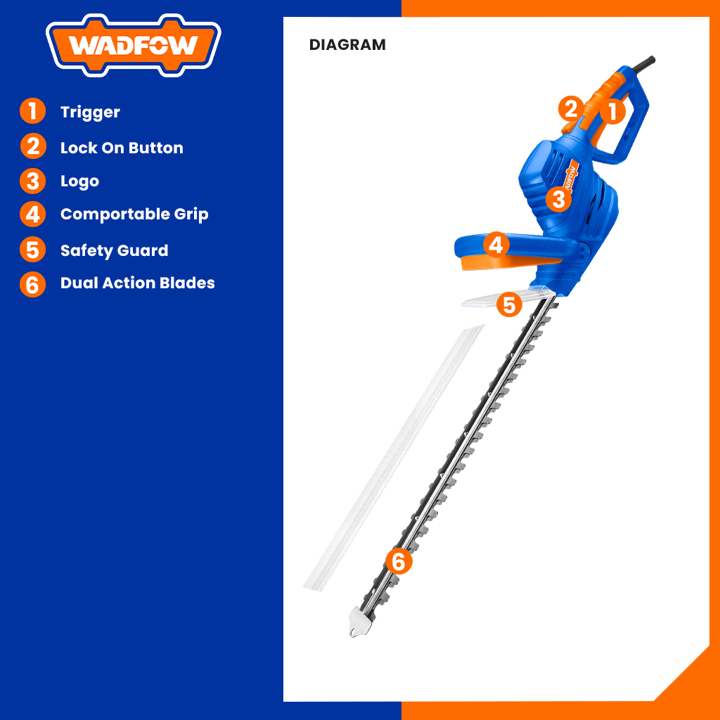 Wadfow Hedge Trimmer with Rotatable Handle 550watts | Shopee Philippines