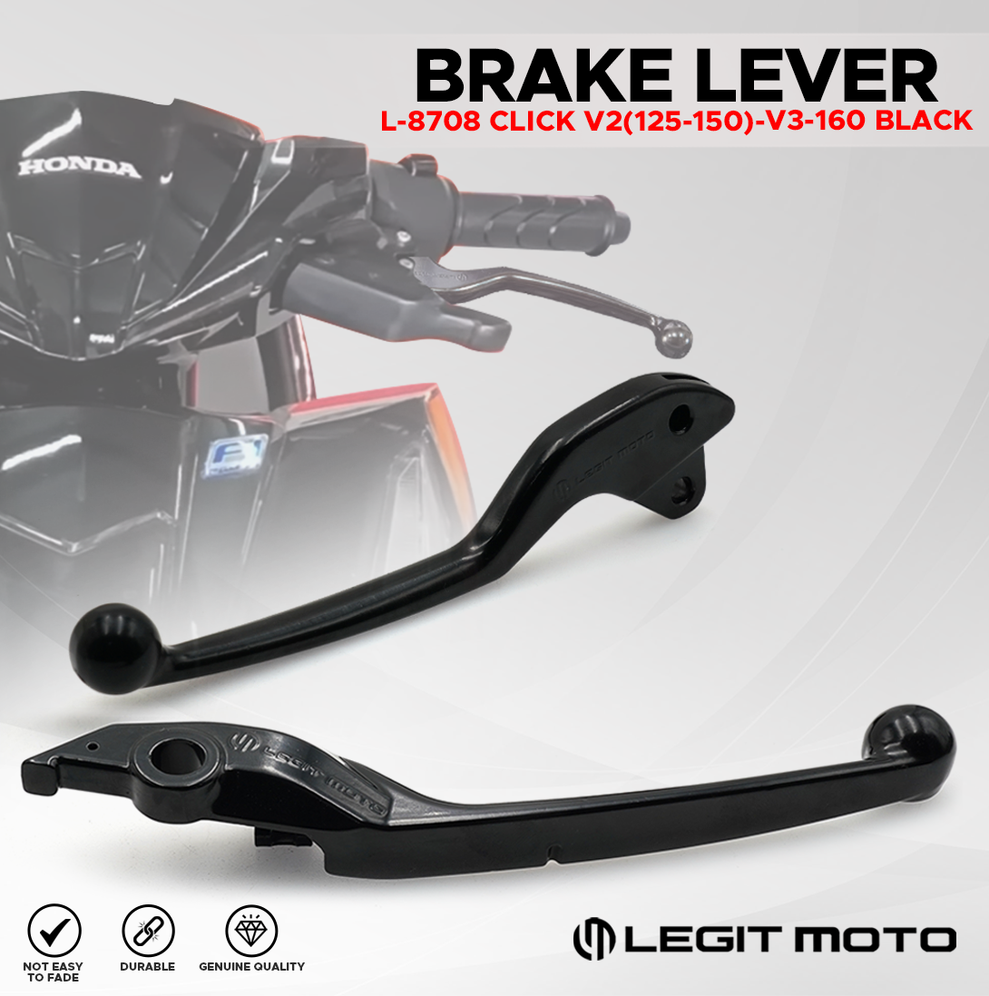 LEGITMOTO ALLOY HANDLE BRAKE LEVER SET W/ EMBOSSED LOGO FOR HONDA CLICK ...