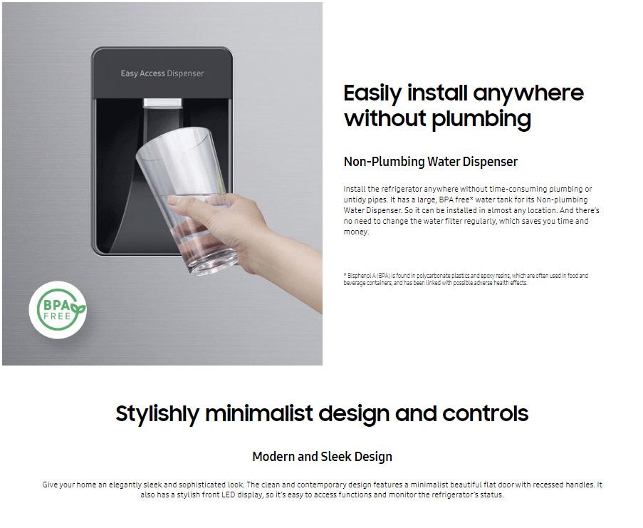 Refrigerator FDR RF48A4010B4/TC Twin Cooling Plus 18.0 cu.ft. Gentle ...