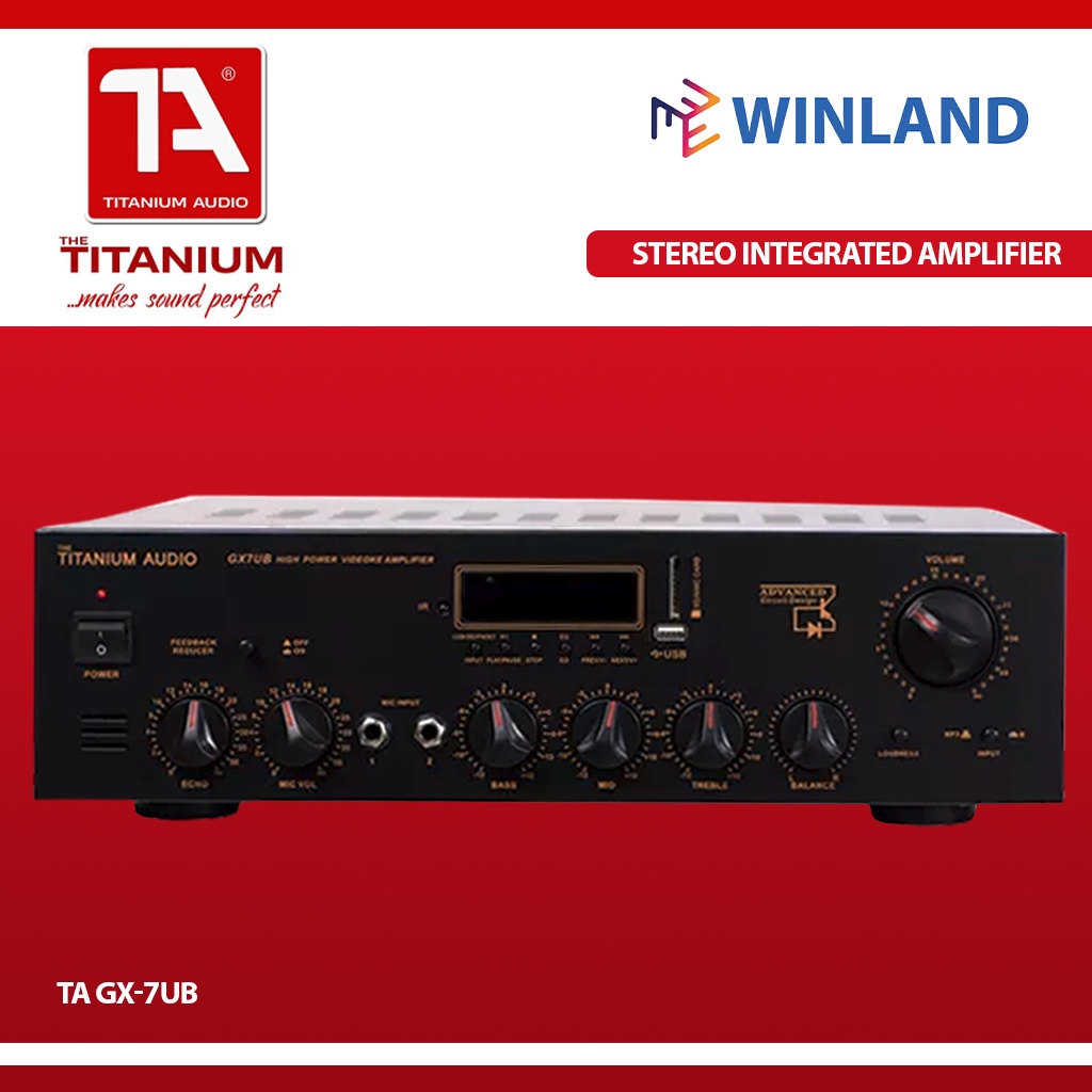 Titanium Audio by Winland TA GX-7UB Stereo Integrated Amplifier 800W x ...