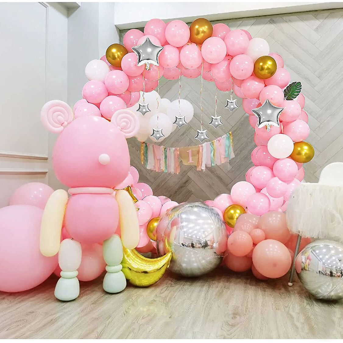 100/150/180CM Round Balloon Circle Wreath Balloon Hoop Ring Holder Arch ...
