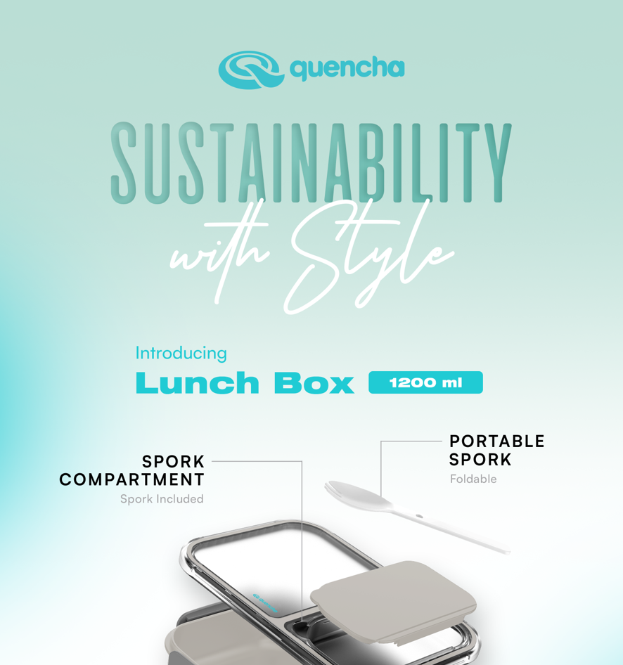 QUENCHA 1200ml Leak-proof Lunch Box | Shopee Philippines