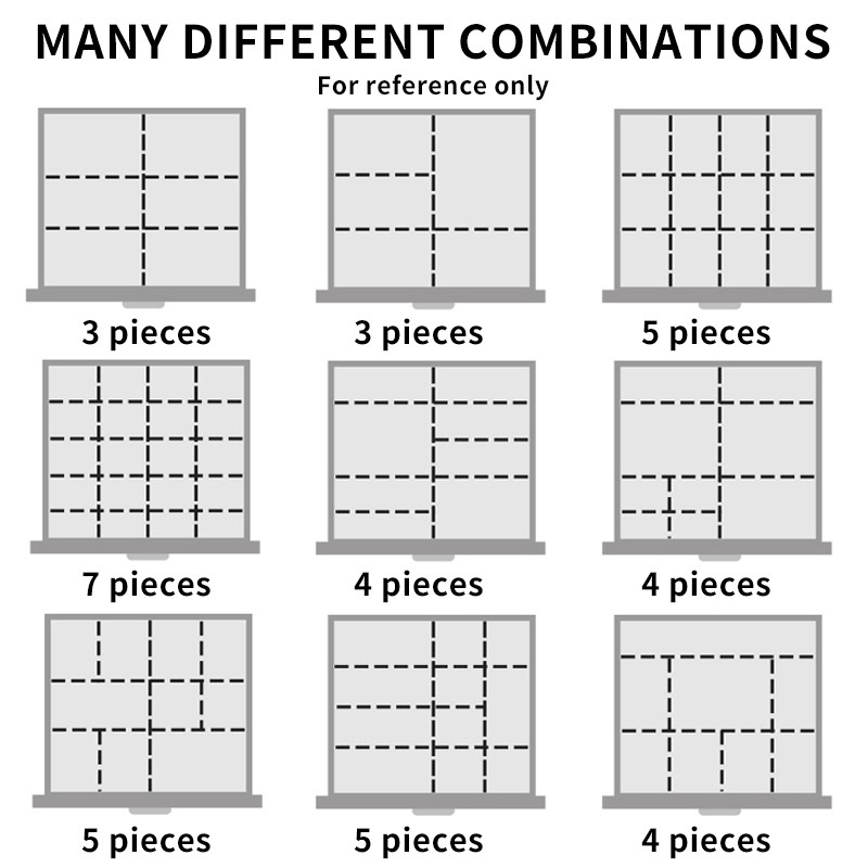 1Pc Drawer Divider Adjustable DIY Partition Drawer Free Combination ...