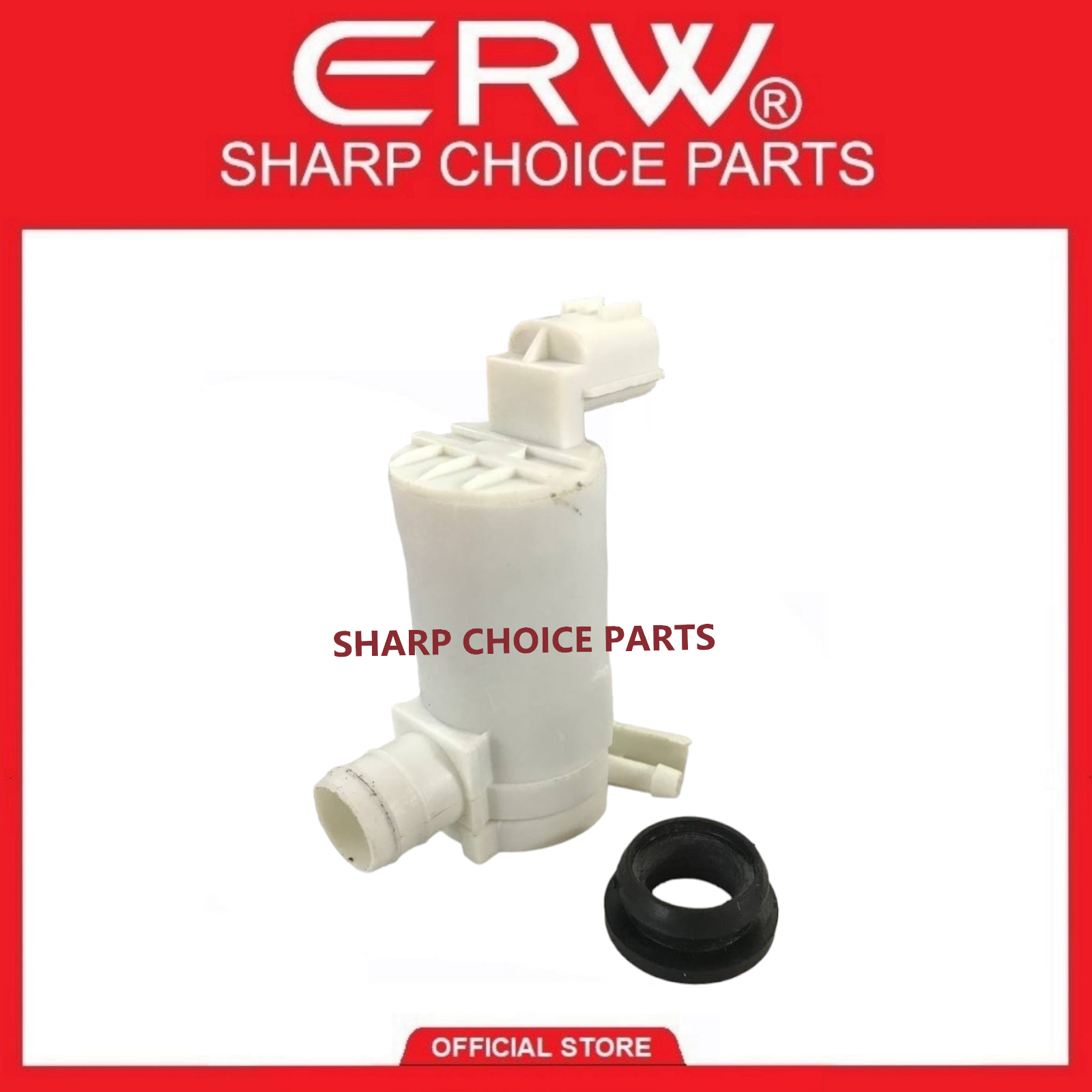 WINDSHIELD WASHER MOTOR Replacement part no.(8-97314-350-0) (W/ RUBBER ...
