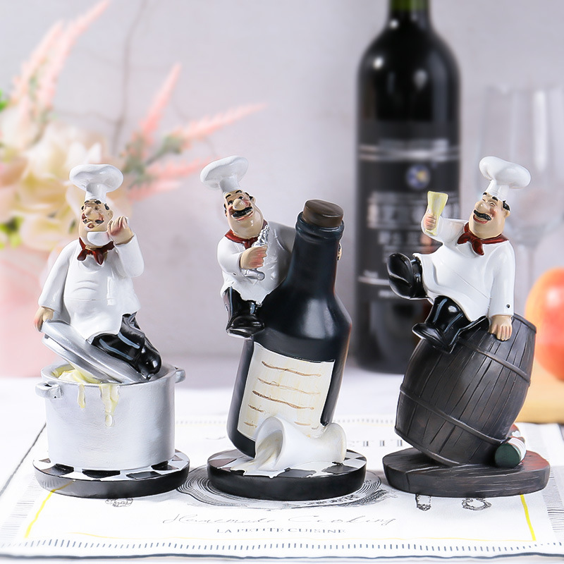 Resin Crafts Creative Chef Statue Decoration StatueGift Home ...