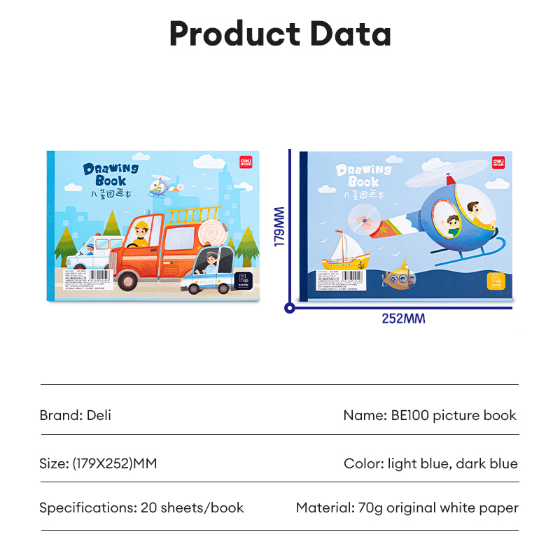 Deli B5 Picture Book 20Sheets Art Blank Painting Books BE100 | Shopee ...