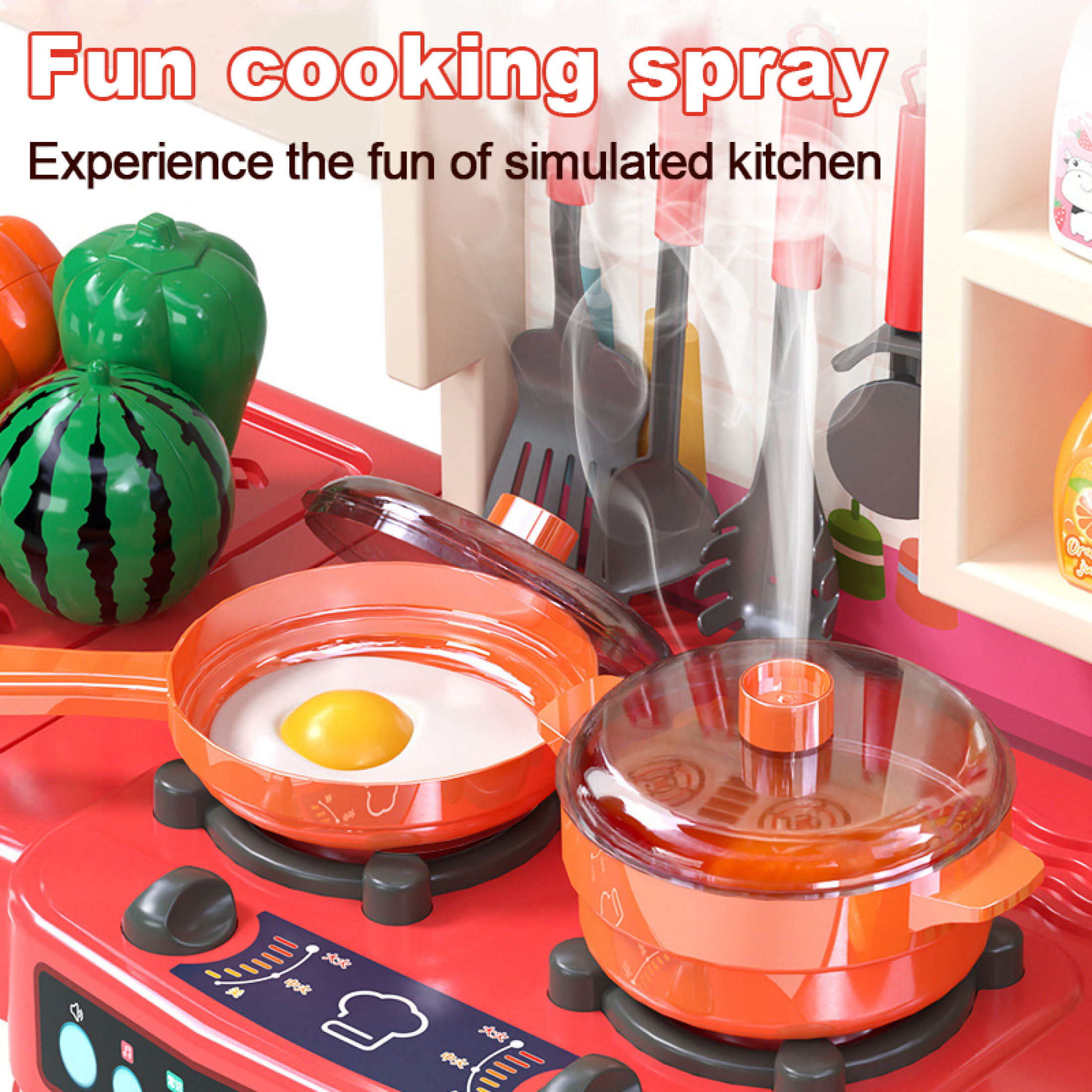 Wooden Japanese White Kitchen Dress up Game Cooking Children's play ...