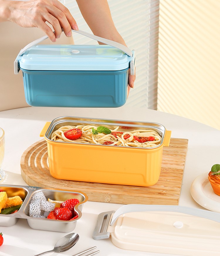 Stainless Steel Insulated Bento Lunch Box Single/Double Layer ...