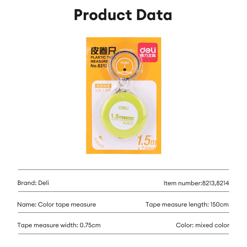 Deli 8213 Compact Tape Measure Measuring Tools | Shopee Philippines