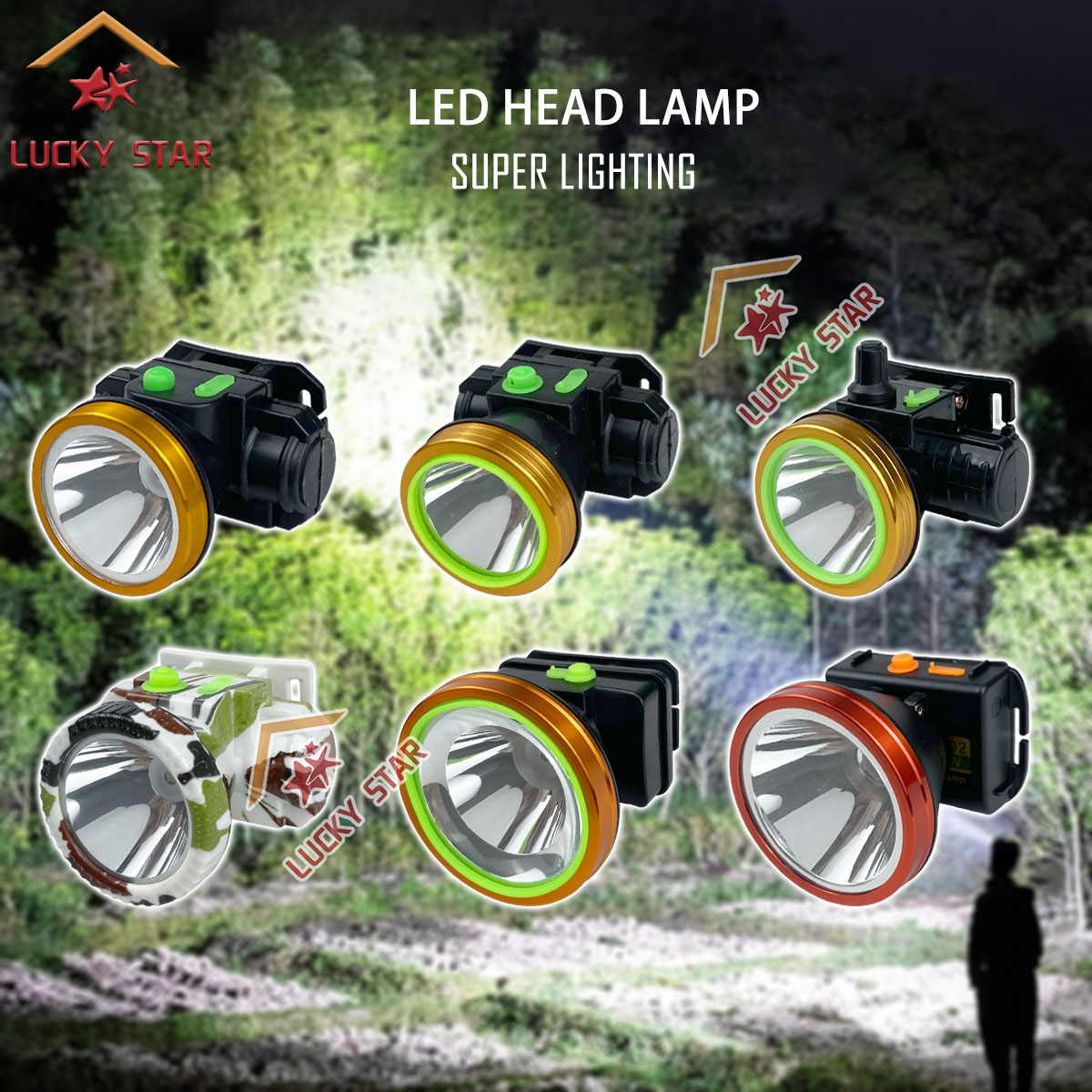 Outdoor Rechargeable Strong Led Headlight Waterproof Spot Light Head ...