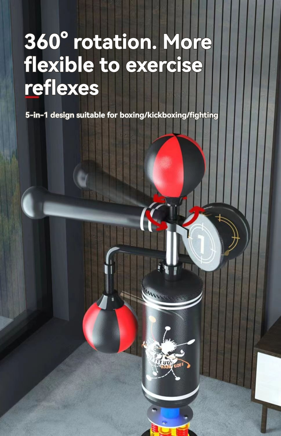 5 In 1 Boxing Equipment Training Dummy Professional Boxing Bag With 360 ...