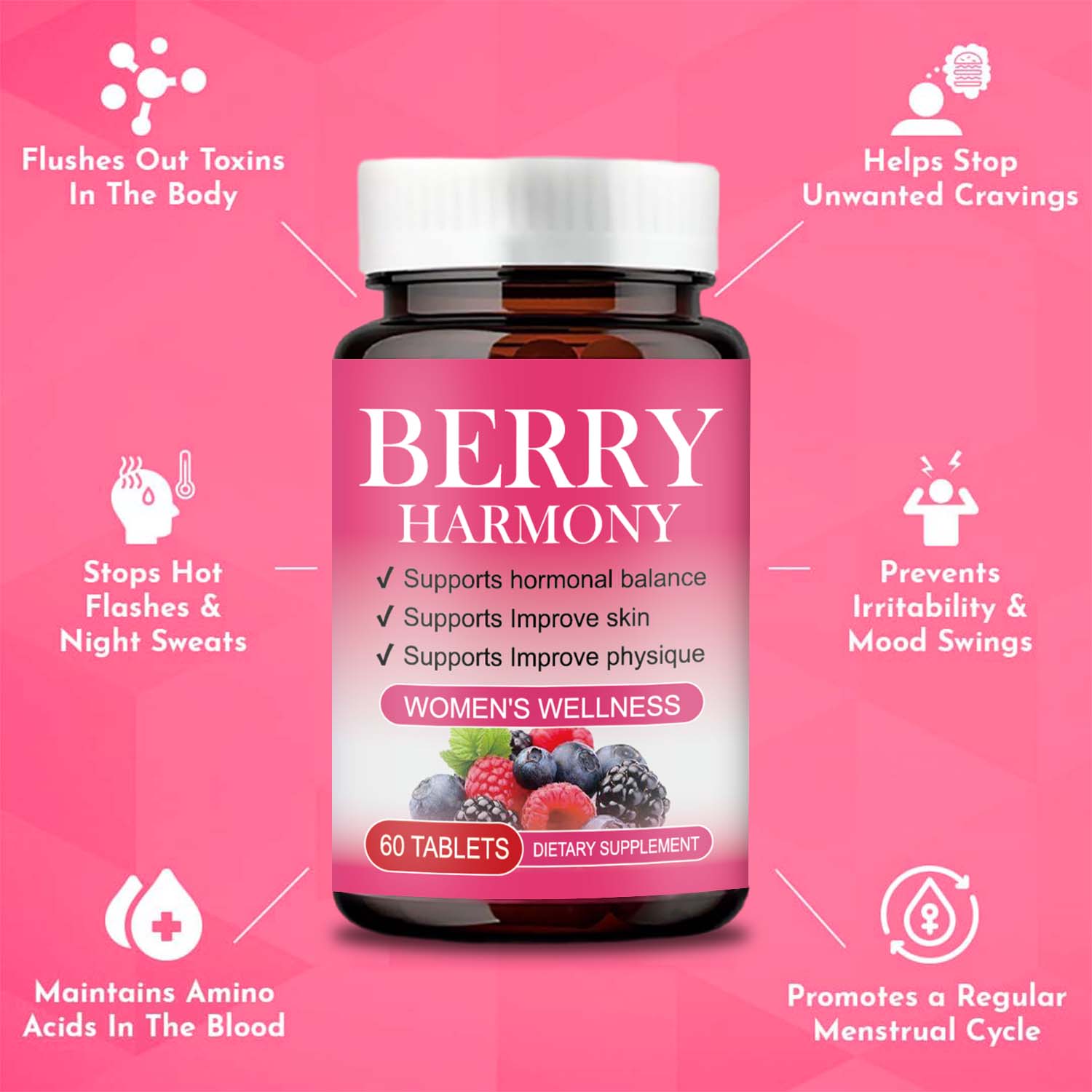 Ozmolts Berry Harmony Original Hormone Balance Supplement Beauty ...