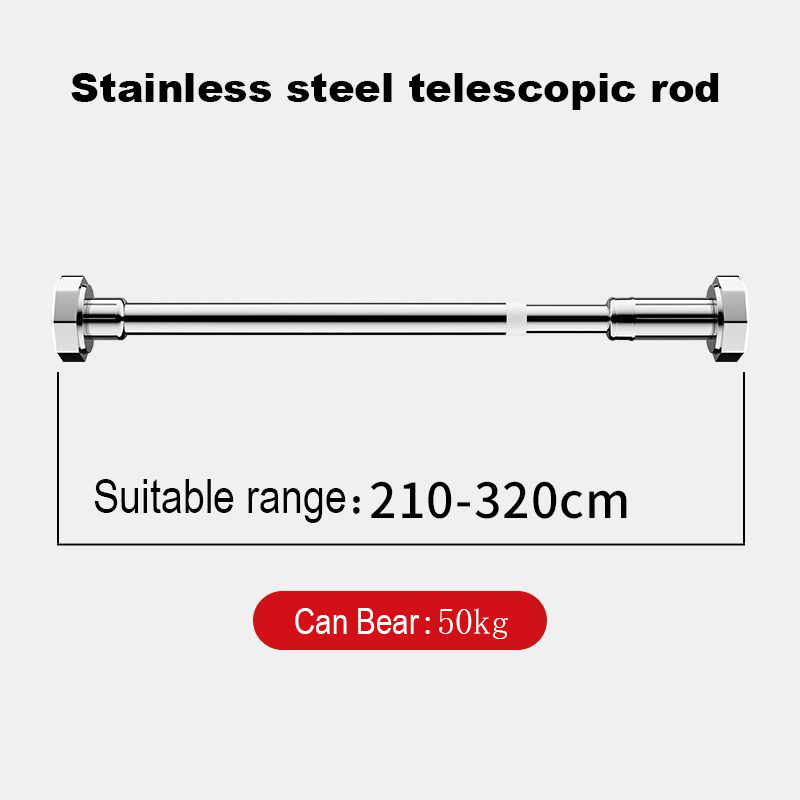 Stainless telescopic extendable rod for hanging cloth clothesline ...