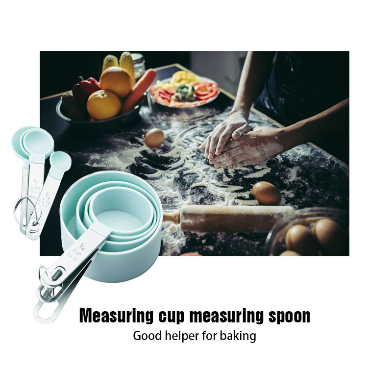 8PCS Stainless Steel Measuring Cups Kitchen Measuring Cup and Spoon Set ...
