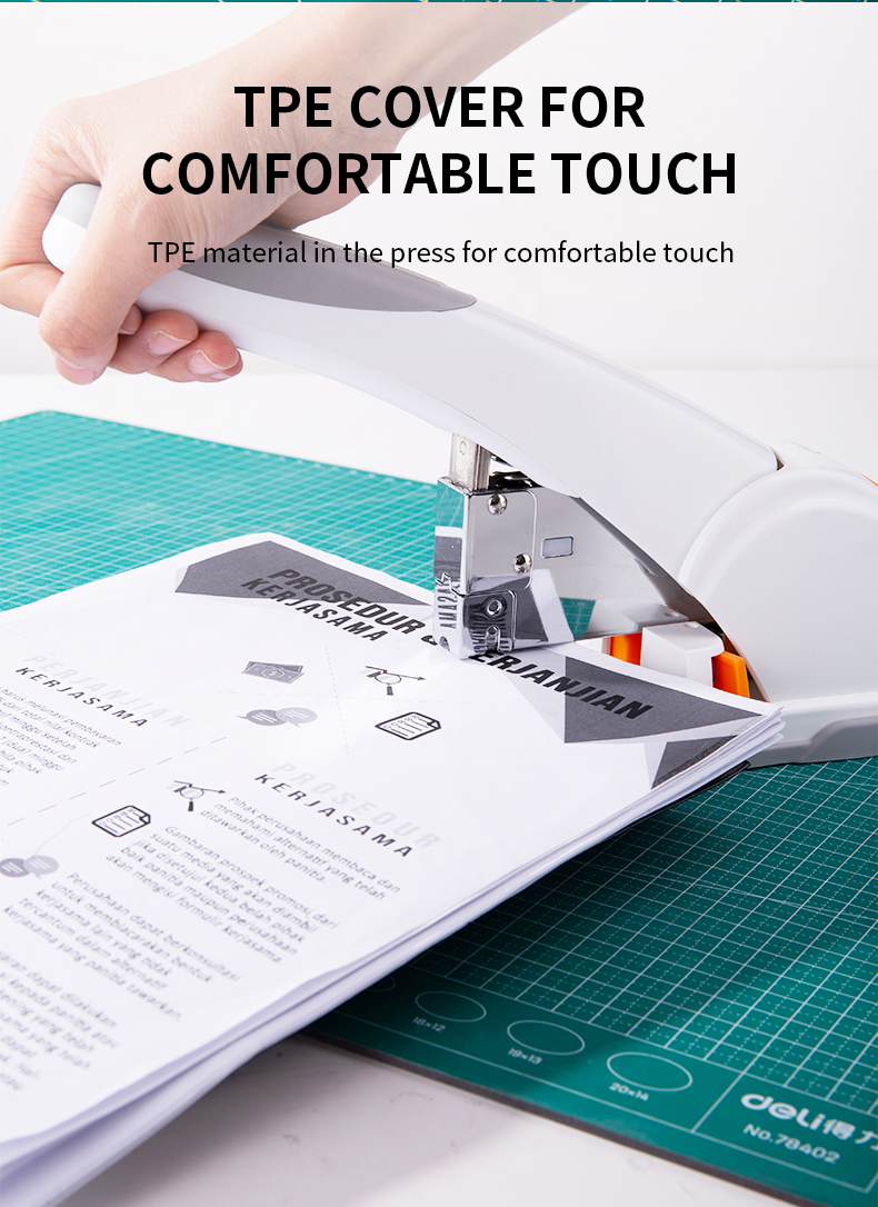 Deli Office Supplies Heavy Duty Stapler Stapling Machine Large Stapler ...