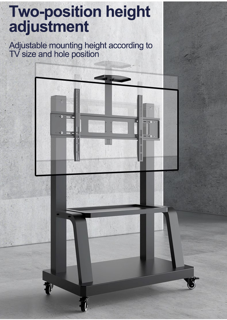 Universal 32-90 inch LCD TV stand mobile TV stand with TV box tray tilt ...