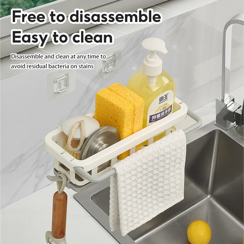CHIT Kitchen Sponge Rack Organizer Punch-free Sponge Sink Holder Wall ...