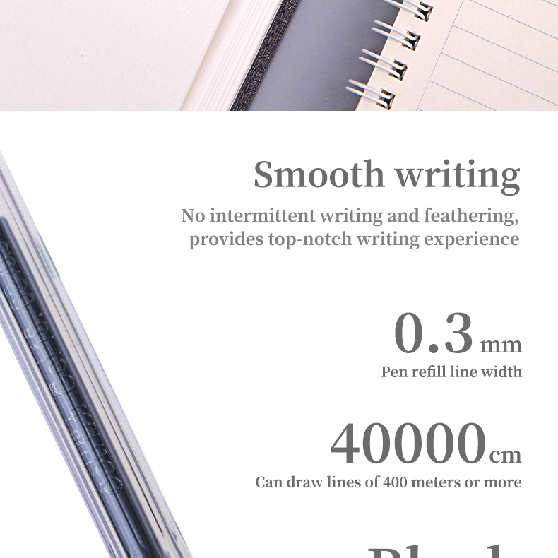 Deli 0.3mm Ball Pen High Capacity Ink Retro Gel Pen school supplies ...