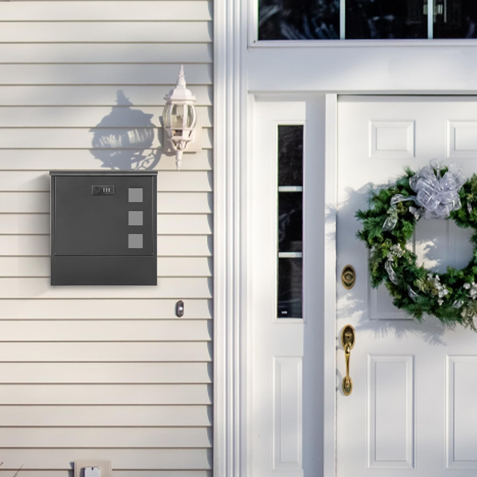 Letter Mailbox Post Box with Waterproof and Lockable Box with European ...