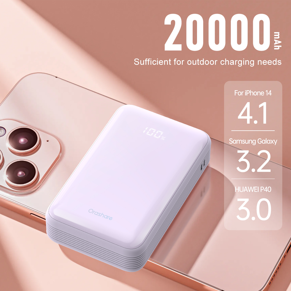 Orashare PC20 20000mAh Powerbank 22.5W Digital LED Display Large ...