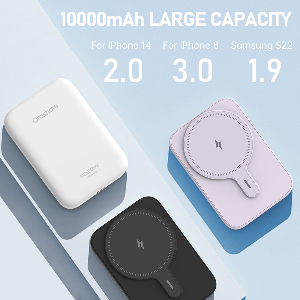 Orashare MG05 5000/10000mAh Powerbank Wireless Magnetic Fast Charging ...