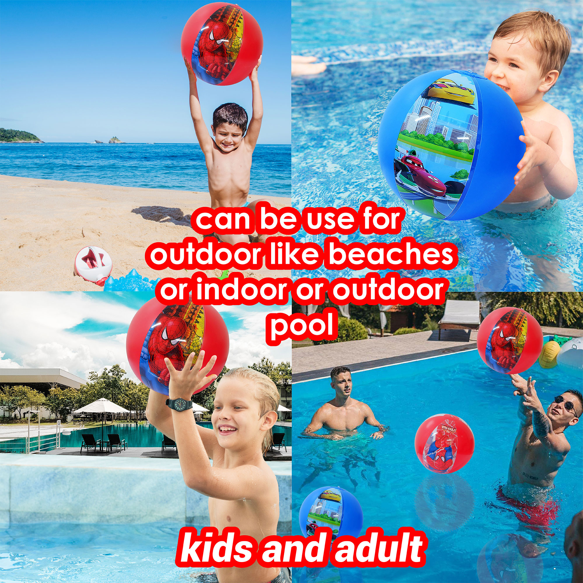 Inflatable Swimming Pool Water Game Beach Ball Toy Children Adult ...