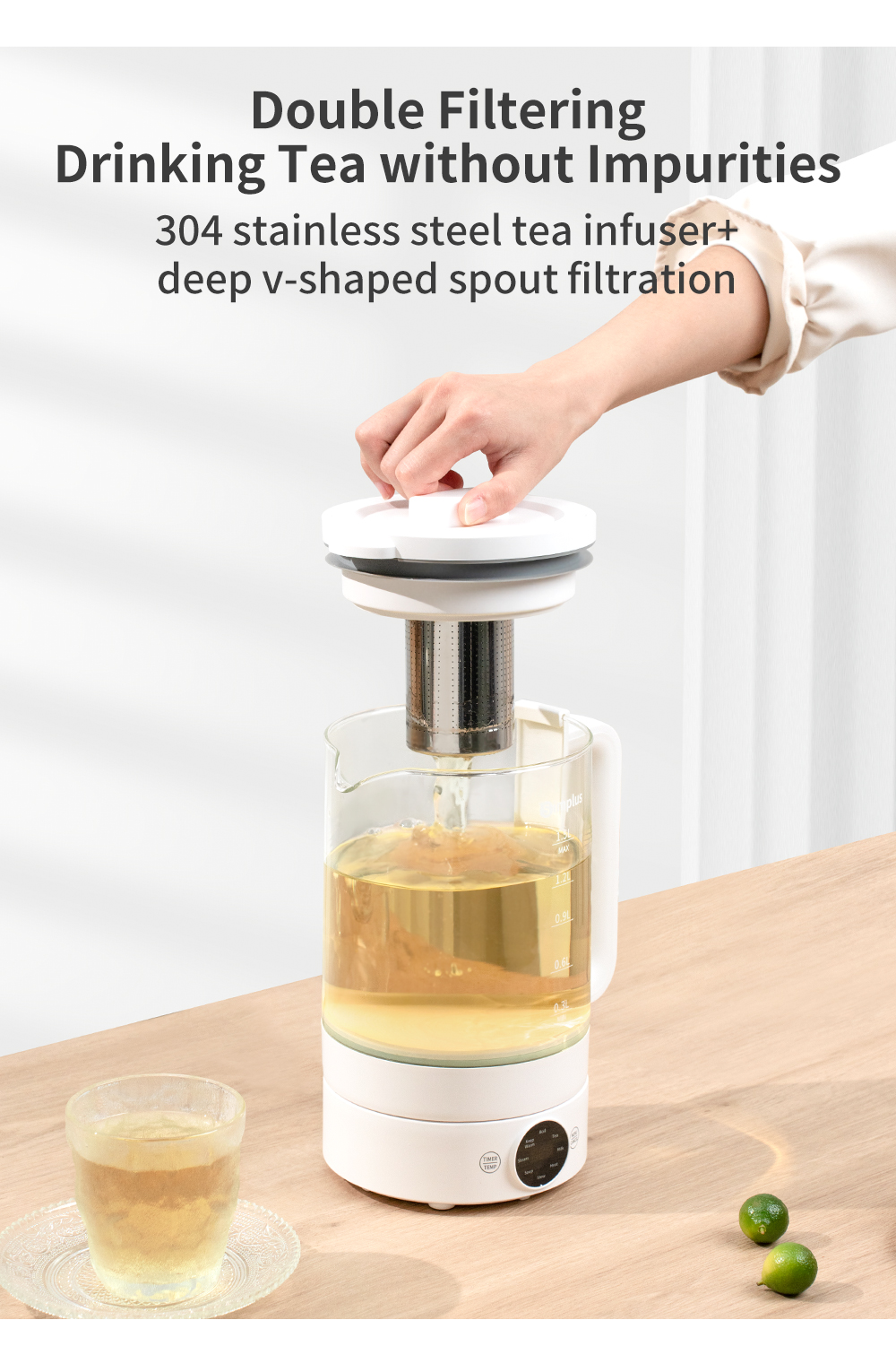 Simplus Health Pot Electric Water Kettle 1.5L (Portable Multi Cooker Tea) | Shopee Philippines