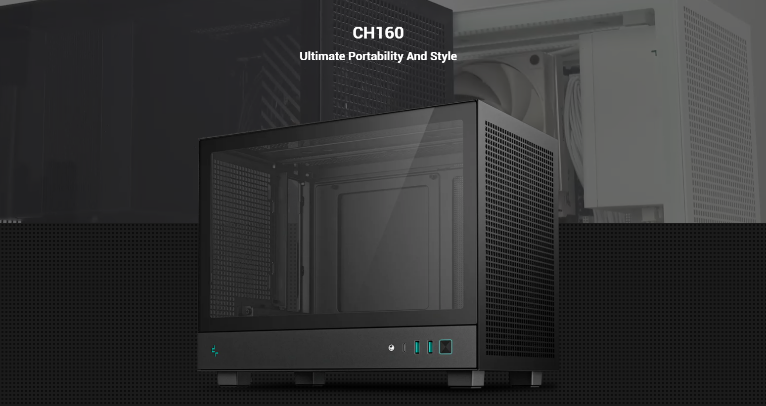 Deepcool Computer PC Case CH160 Portable High Airflow Mini-ITX Tempered ...