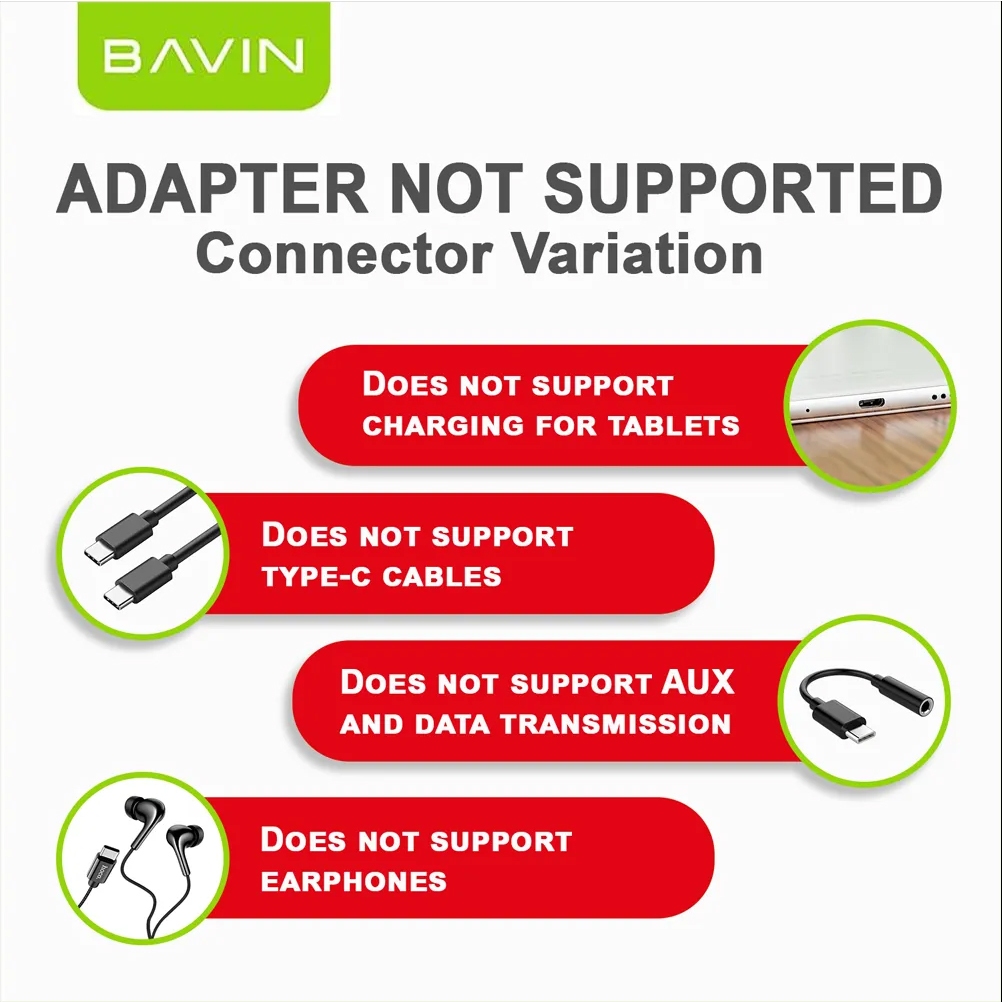 BAVIN A Series Mini Charging Adapter Converter | Type-C to IP / IP to ...