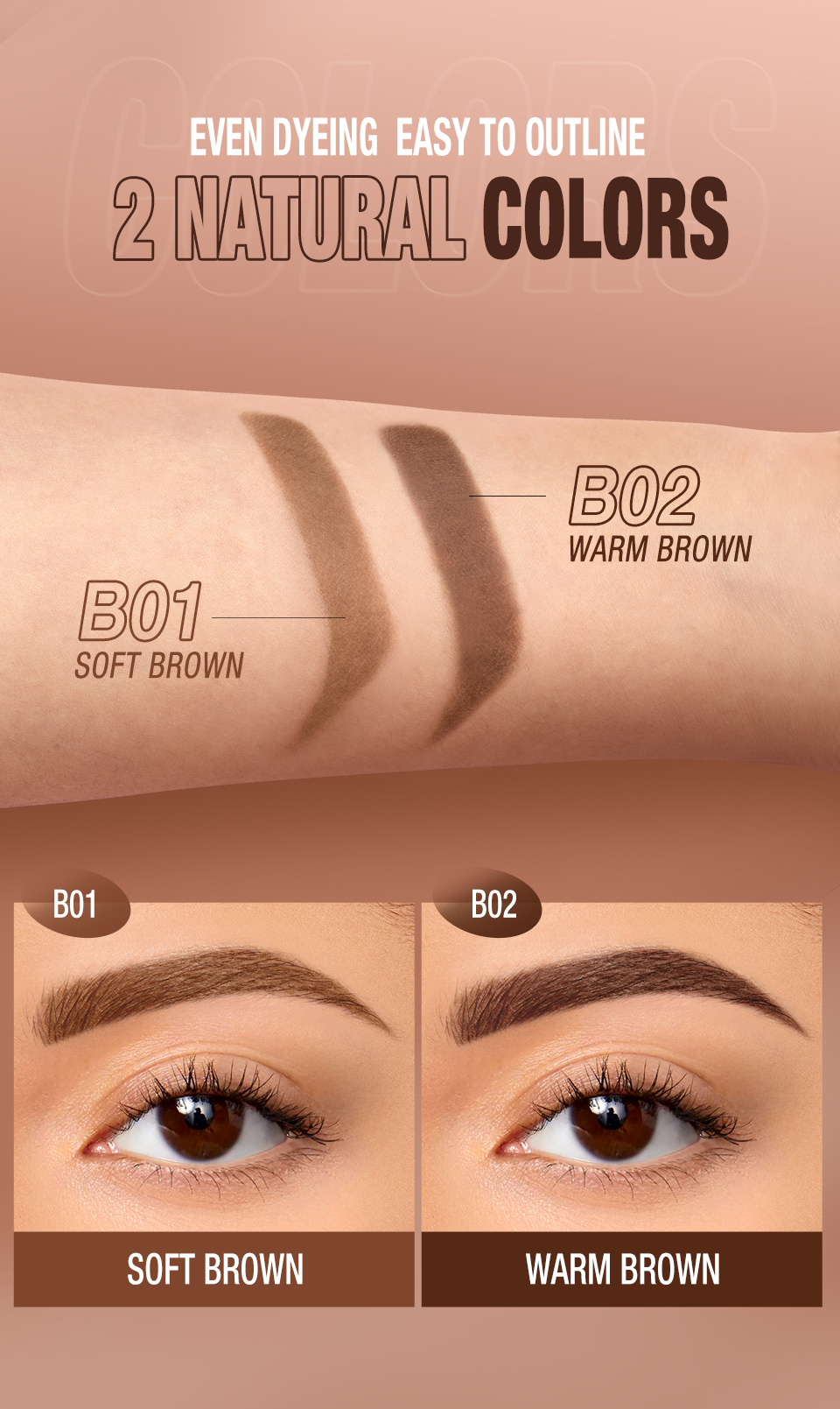 O.TWO.O Eyebrow Gel Peel Off Brows Tint Waterpoof Long Lasting Eyebrow ...