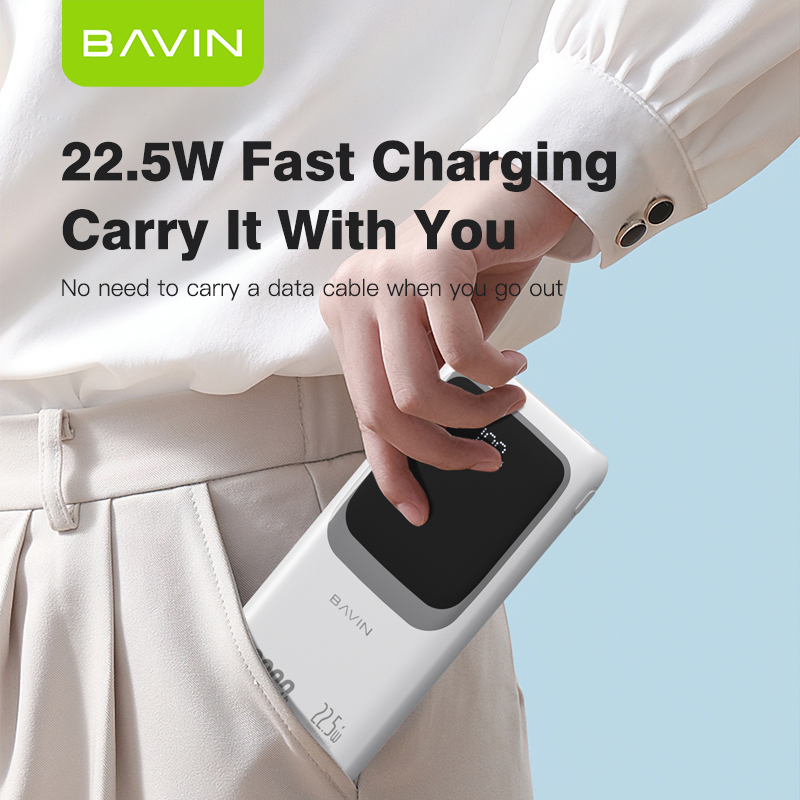 BAVIN PC1029 10000mAh / PC1030 20000mAh 22.5W Fast Charging Powerbank Type-C & USB w/ Built-in ...