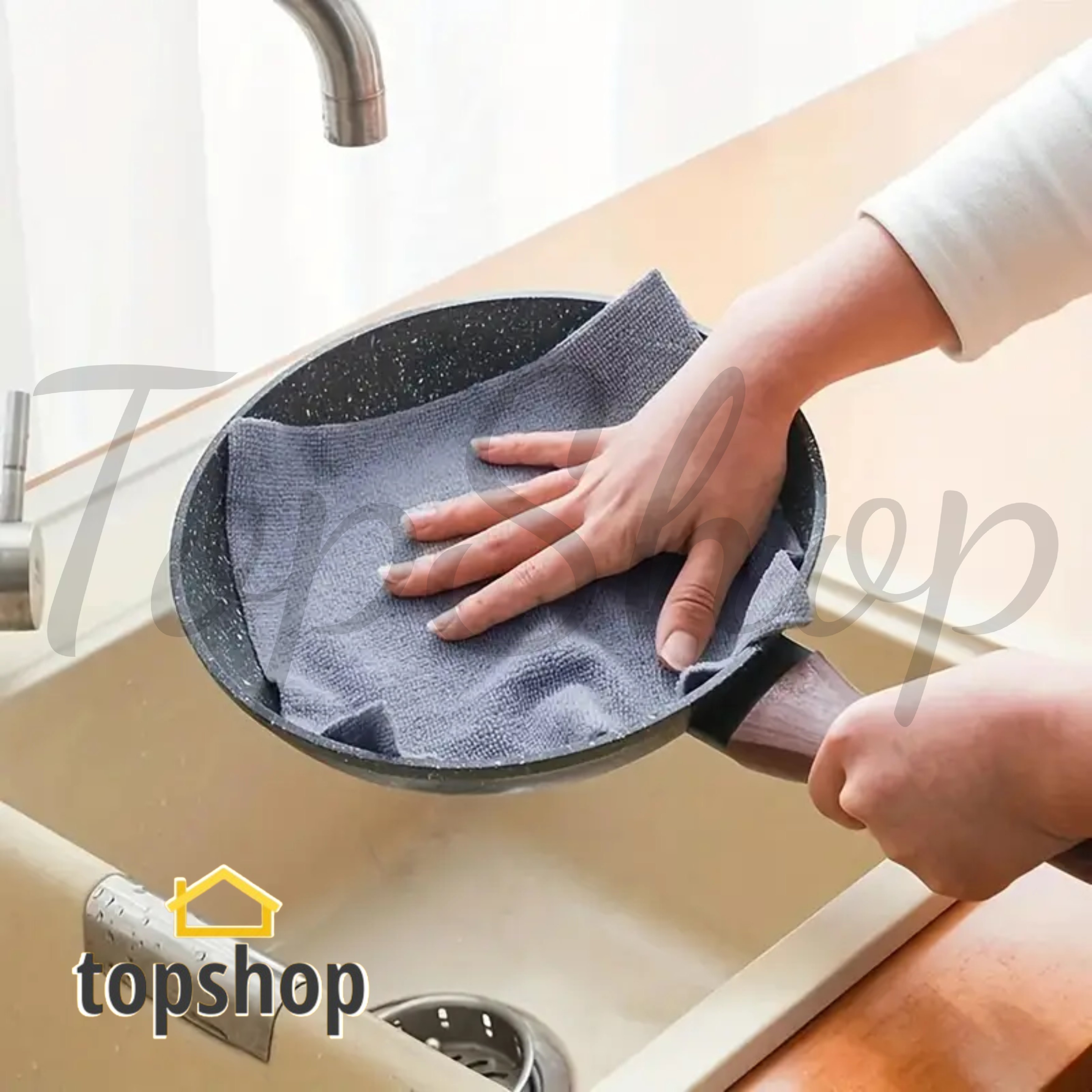 TOPSHOP 20Sheet/Roll Reusable Cleaning Wipe Household Kitchen Cloth ...