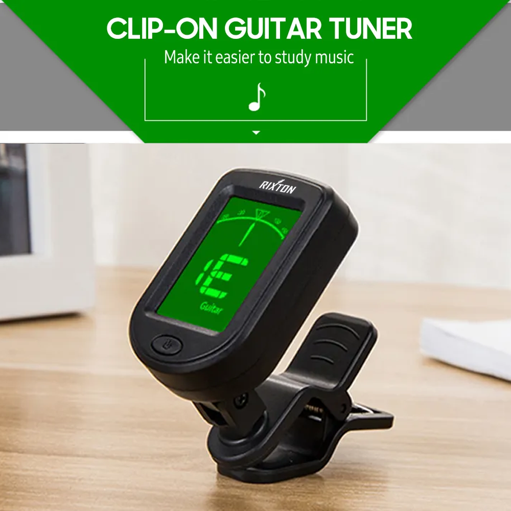 RIXTON Acoustic Guitar Tuner Ukulele Tuner Digital Clip-On Electric Tuner Folk Violin Stringed ...