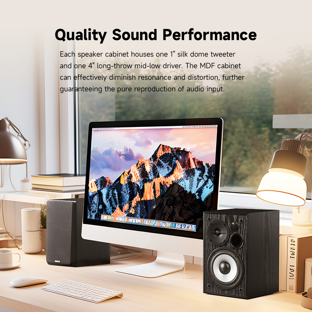 Edifier R990BT 2.0 Active Multimedia Speaker 24W total output power ...