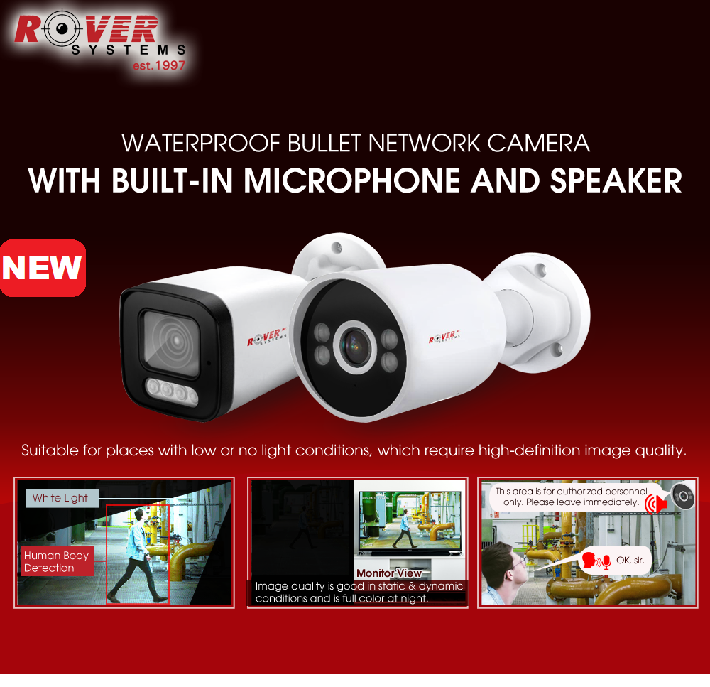 Rover 4MP PoE IP Bullet DUAL LIGHT DARK LIGHT CCTV Camera | BUILT-IN ...