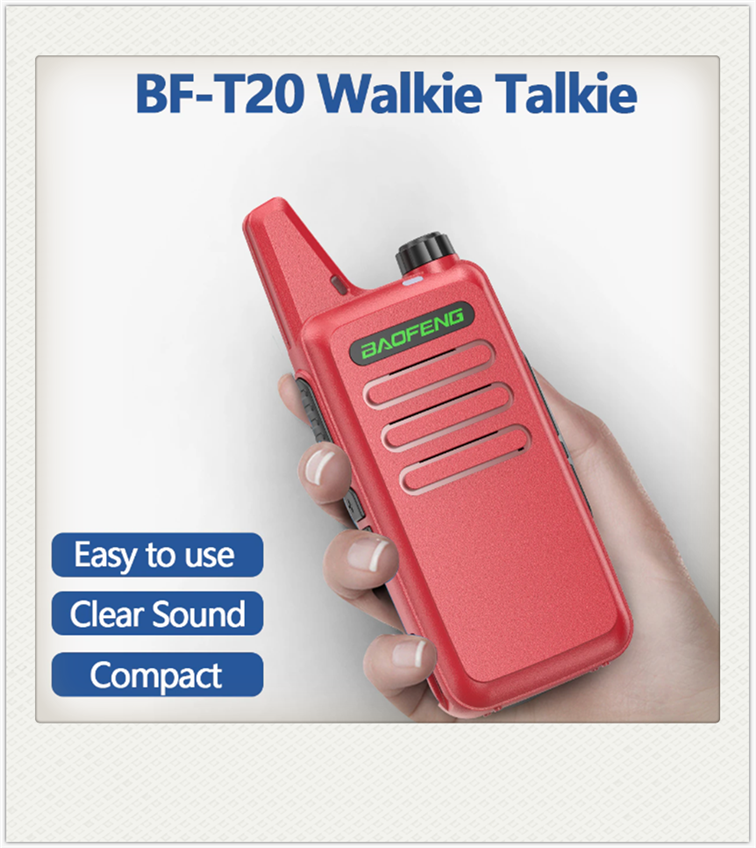 【Original】Single Unit Baofeng T20 T-20 Mini Walkie Talkie Portable Two ...