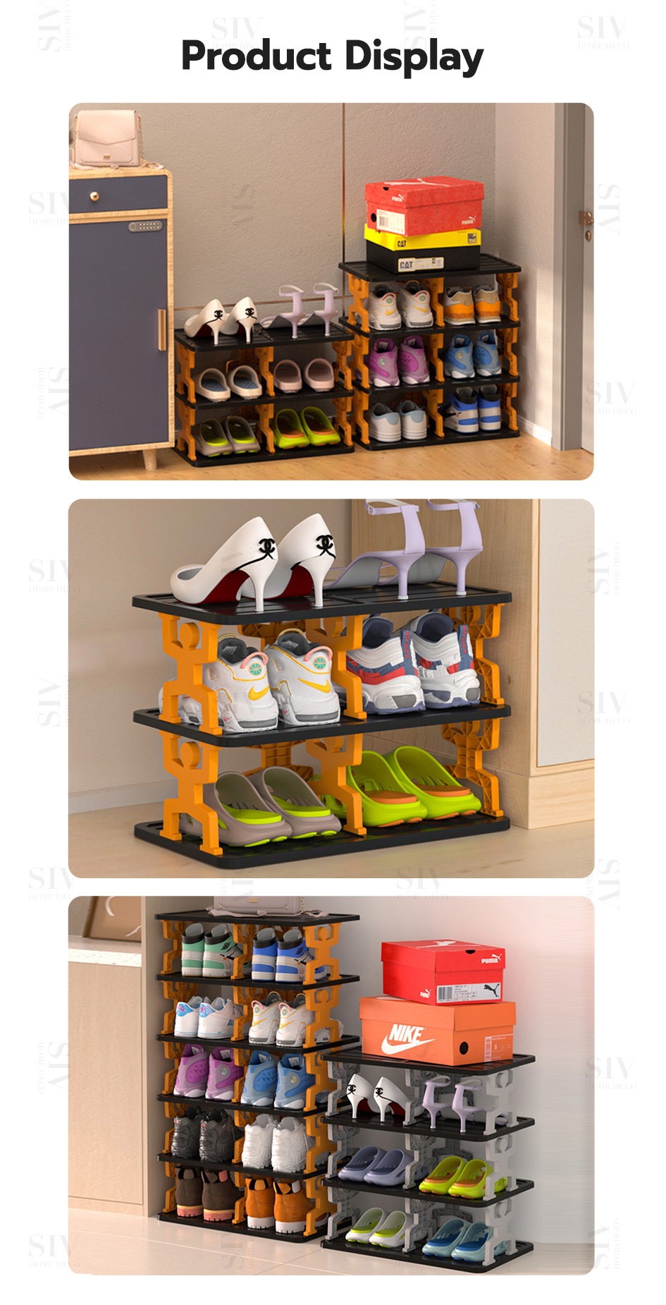 SIV Multi-layer Shoe Rack Shoe Organizer Shelf Space Saver Easy to ...