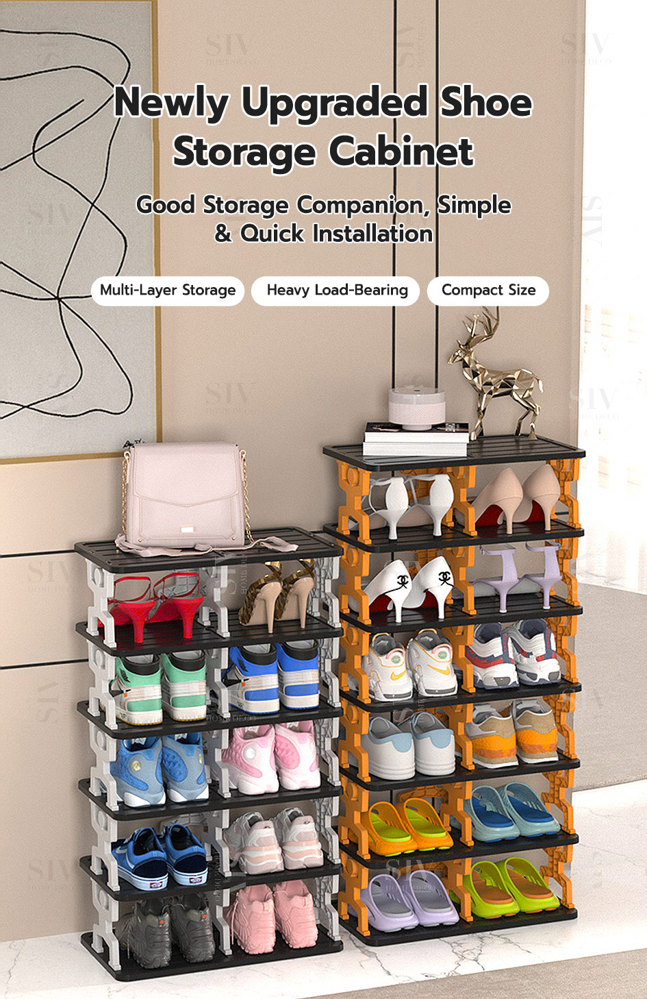 SIV Multi-layer Shoe Rack Shoe Organizer Shelf Space Saver Easy to ...