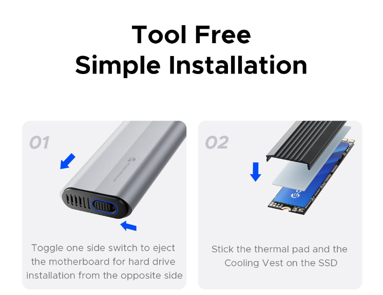 Itw | Orico M2 NVMe SDD M 2 NVMe SSD Enclosure Dual Protocol (AXM2S-G2 ...