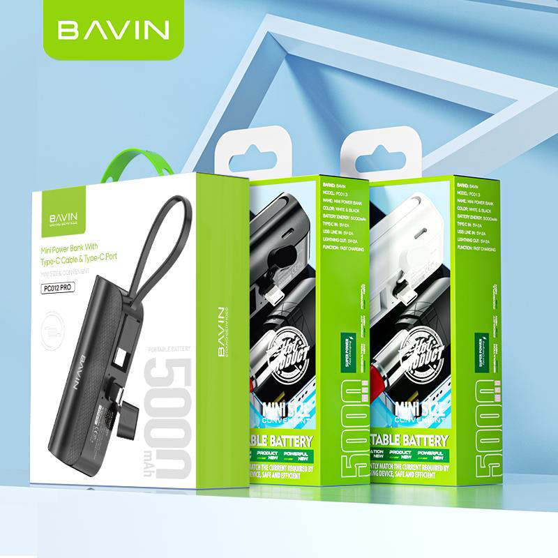 BAVIN PC012 / PC013 5000mAh Mini Fast Charging Portable Power Bank ...