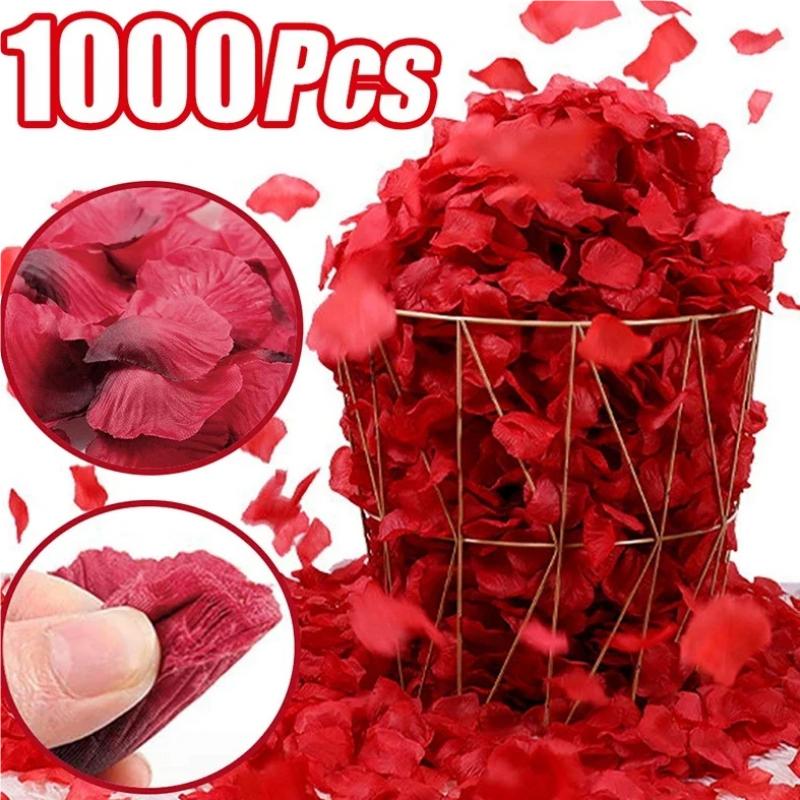 1000Pcs Rose Petals Fake Petals of Fabric for Valentines and Wedding ...