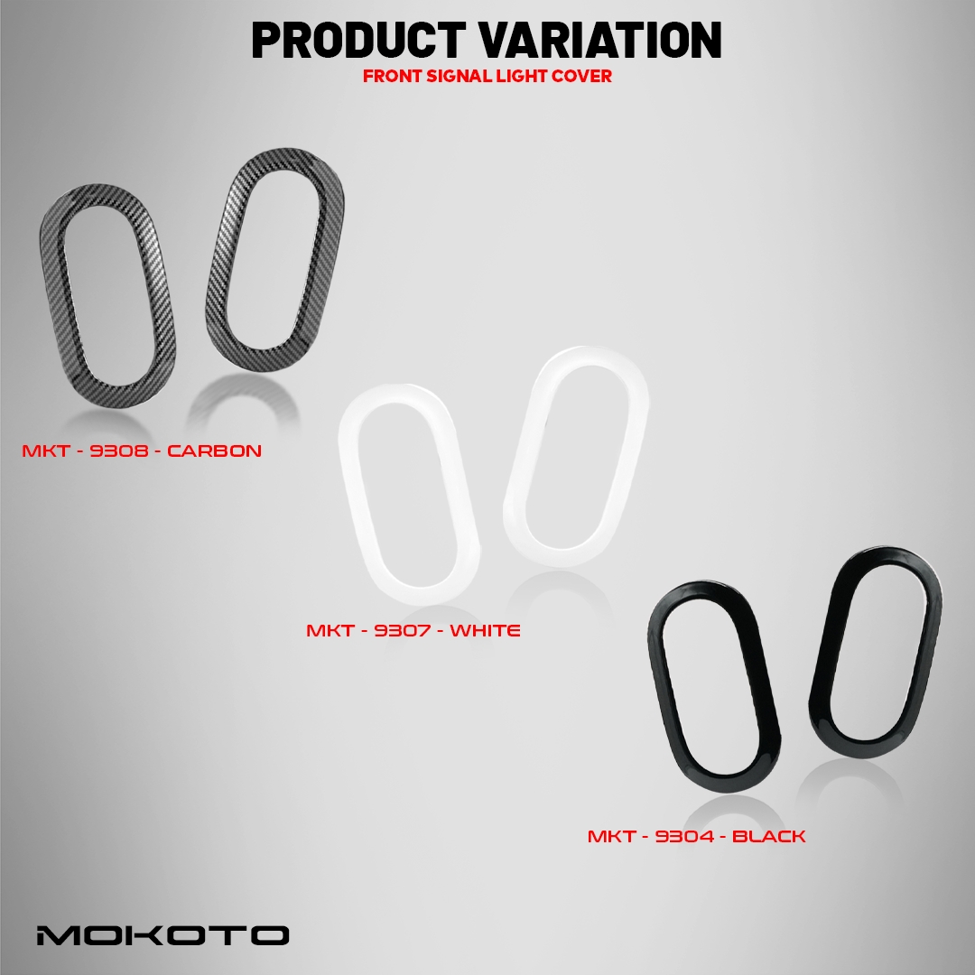 MOKOTO MIO FAZZIO FRONT TURN SIGNAL LIGHT COVER CARBON / WHITE / BLACK ...