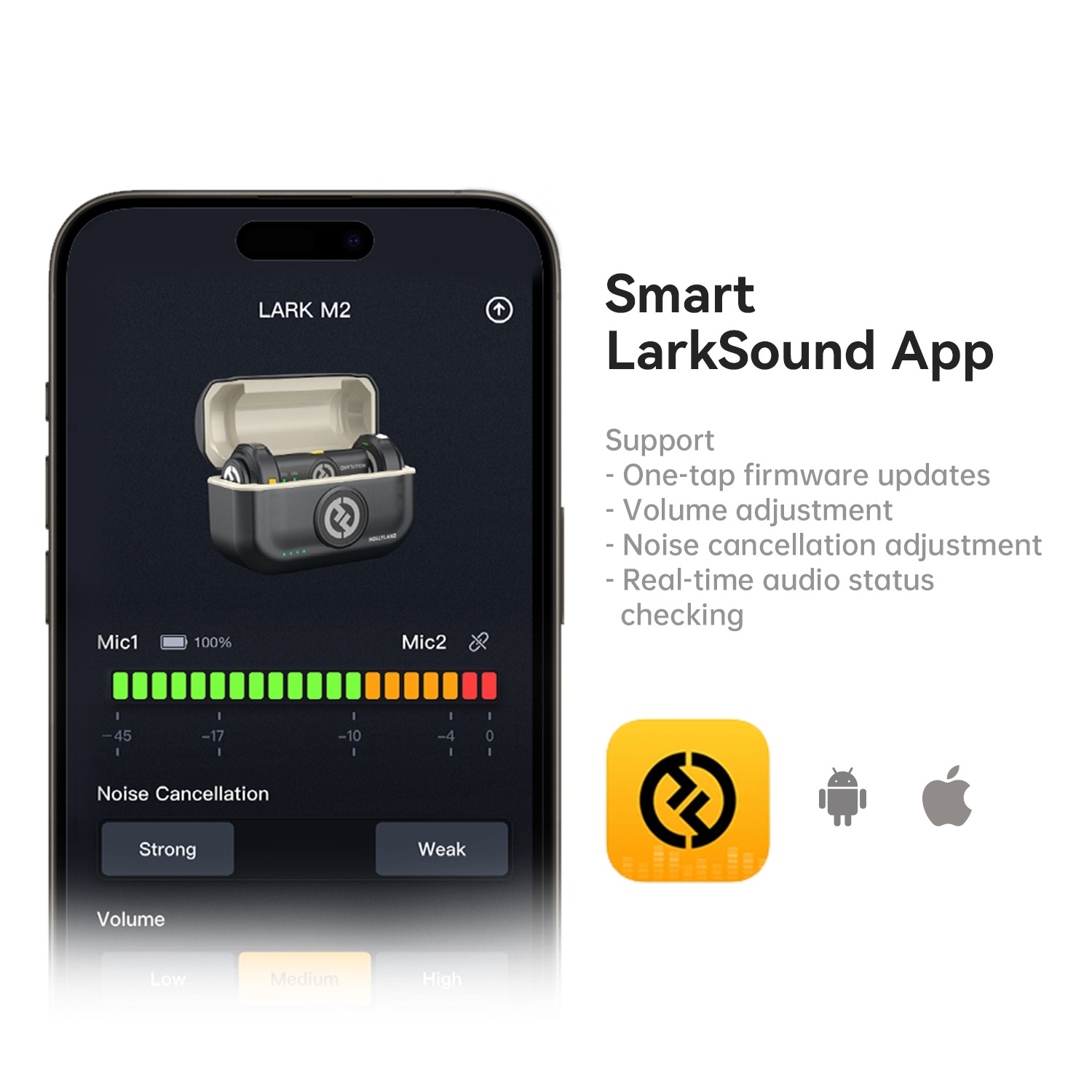 Hollyland LARK M2 DUO Wireless Lavalier Microphone System with ...
