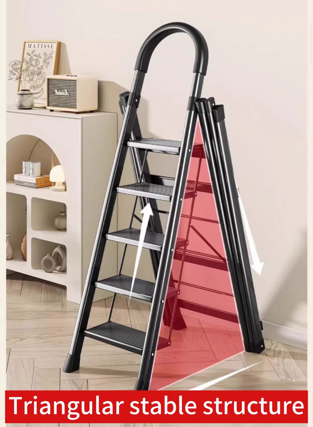 【REAIM】drying ladder 4/5Steps Ladder Foldable AluminumMulti functional ...