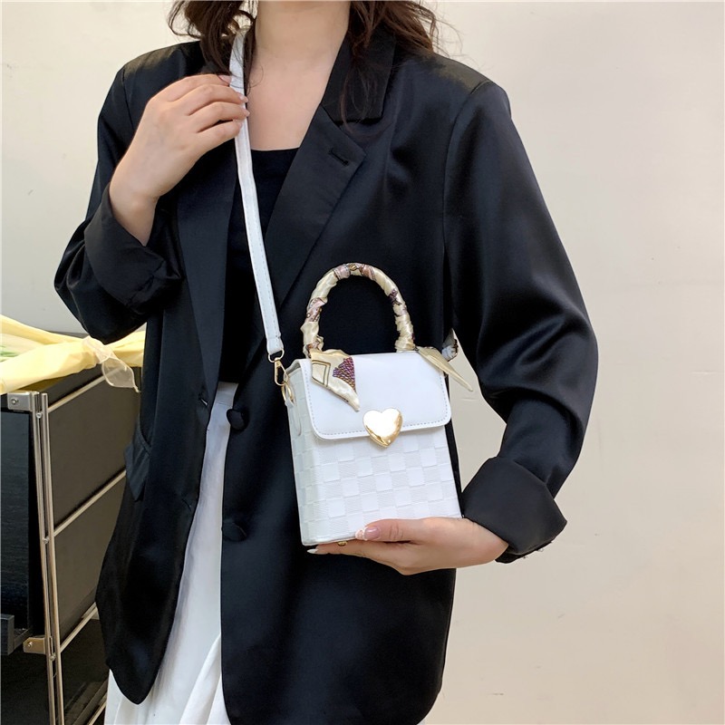 Mumu 5008 Cute Women Small Leather Sling Bag With Handle Square ...