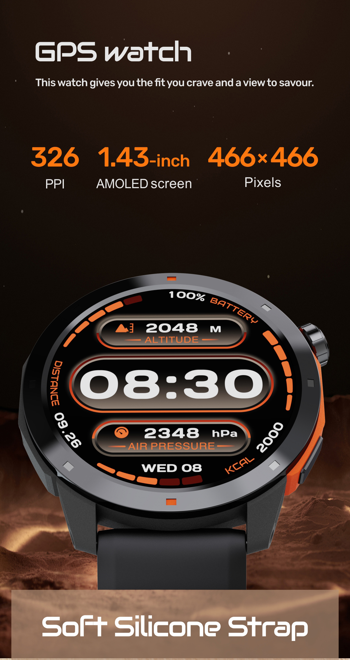 Aolon Navi R3 Amoled Smart Watch for Men GPS Map AOD Waterproof ...